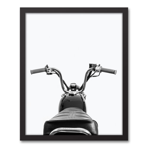 Wrought Studio Vintage Motorcycle - Single Picture Frame Print on ...