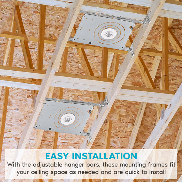 Luxrite Mounting Plate Extendable Hanger Bars New Construction Recessed ...