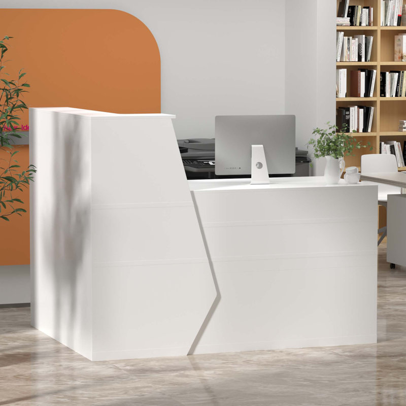 Inbox Zero Gurtha L-Shape Wood Reception Desk & Reviews | Wayfair