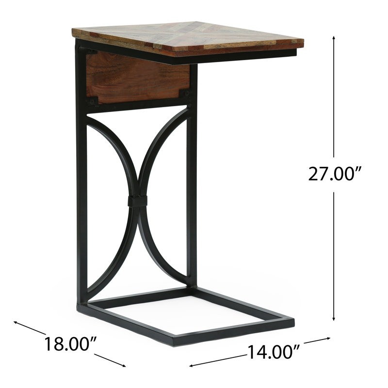 17 Stories 27'' Tall Solid Wood C Table End Table & Reviews | Wayfair