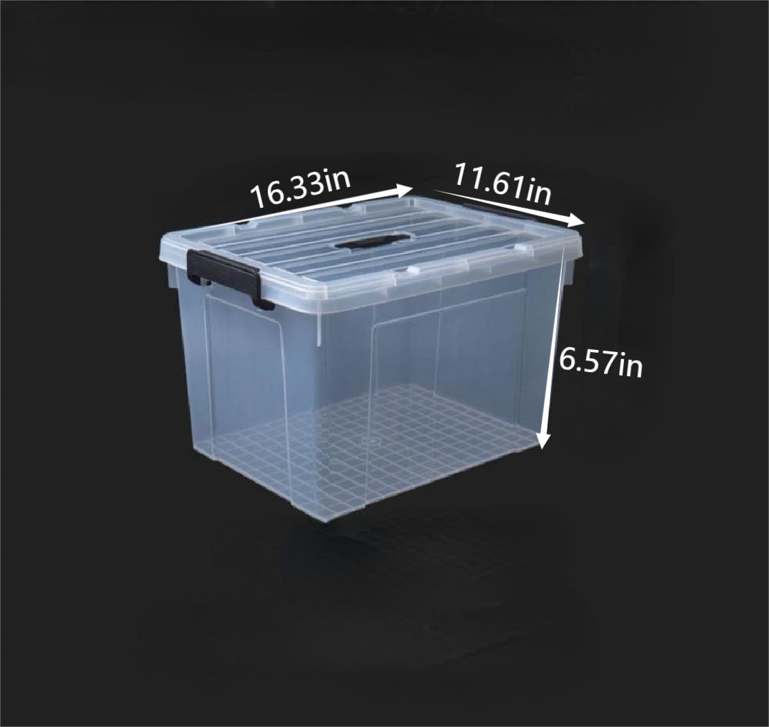 Rebrilliant Plastic Transparent Storage Box With Lid Organizer | Wayfair