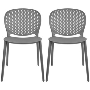 2xHome Set Of 2 Modern Plastic Pool Side Armless Dining Chair | Wayfair