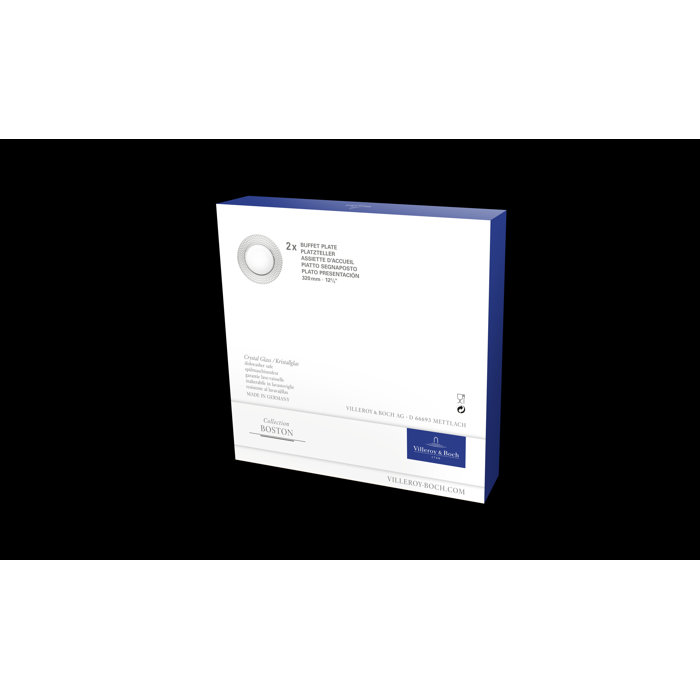 Villeroy & Boch Boston 12.5" Crystal Dinner Plate & Reviews | Wayfair