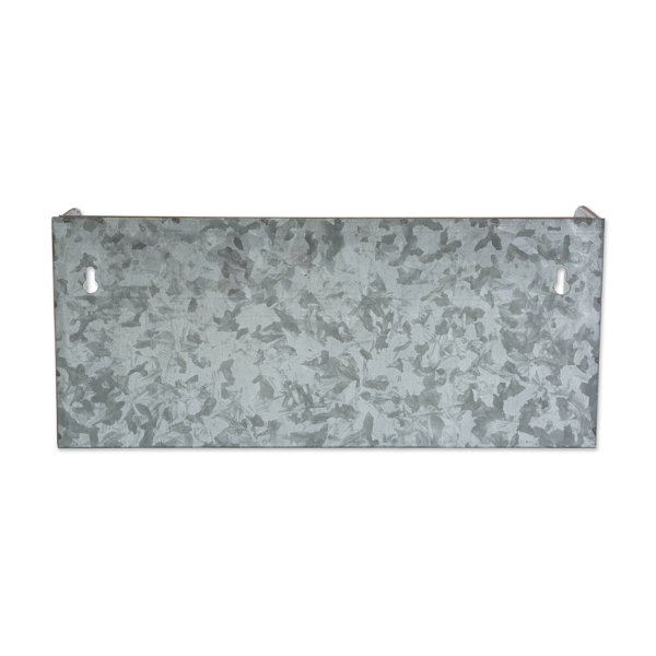 August Grove® Galvanized Metal Mounted Farmhouse Trough 2 Piece Wall ...