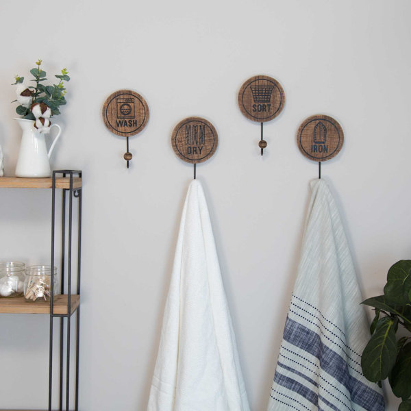 HomeRoots Laundry Room Hooks | Wayfair