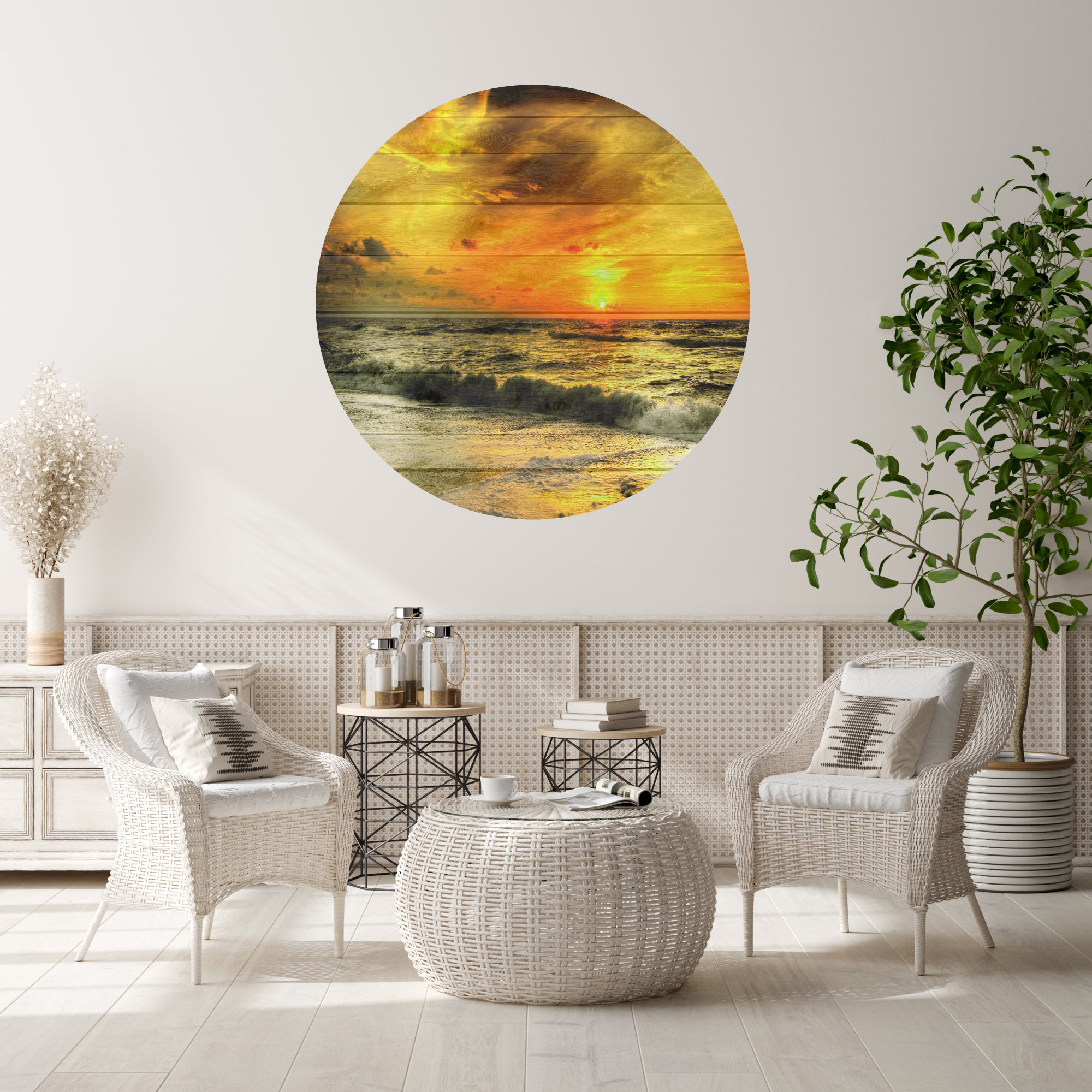 Highland Dunes Golden Sunset II Wall Decal | Wayfair