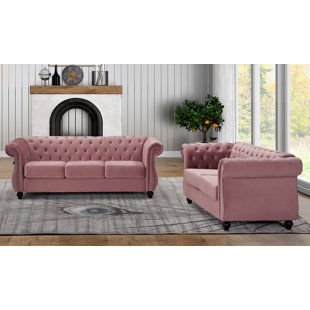 Wayfair | Pink Stationary Sofa Living Room Sets You'll Love in 2023