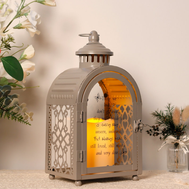 Trinx 11''H Memorial Remembrance Lantern with Commemorative Poems | Wayfair
