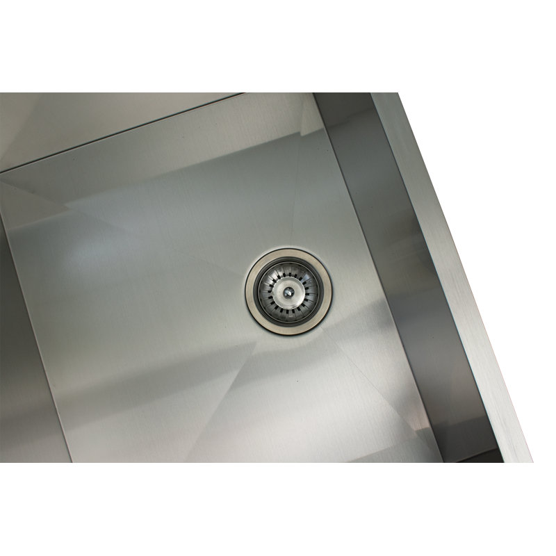 Alpha International 20.5'' W Single Bowl Stainless Steel Farmhouse ...