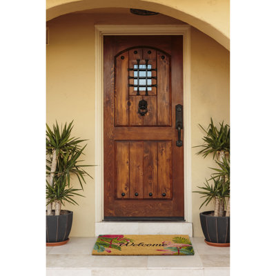 Bay Isle Home Cular Printed 28 in. x 18 in. Non-Slip Outdoor Door Mat ...