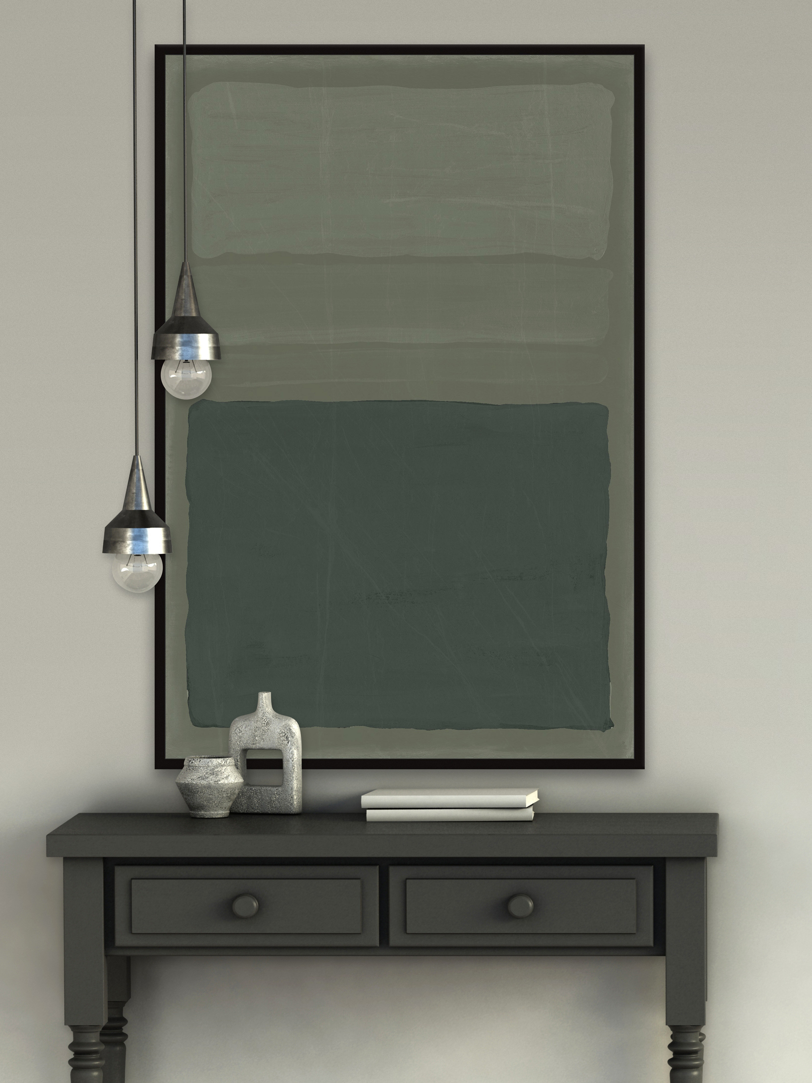 17 Stories Thin Partition Framed On Canvas Painting | Wayfair