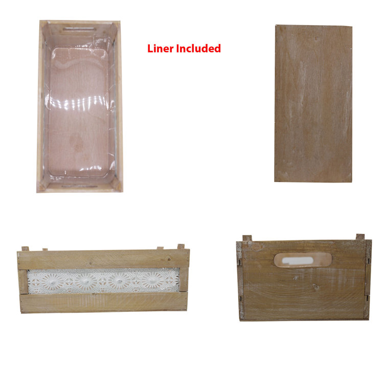 Gracie Oaks 2 Piece Manufactured Wood Crate Set | Wayfair