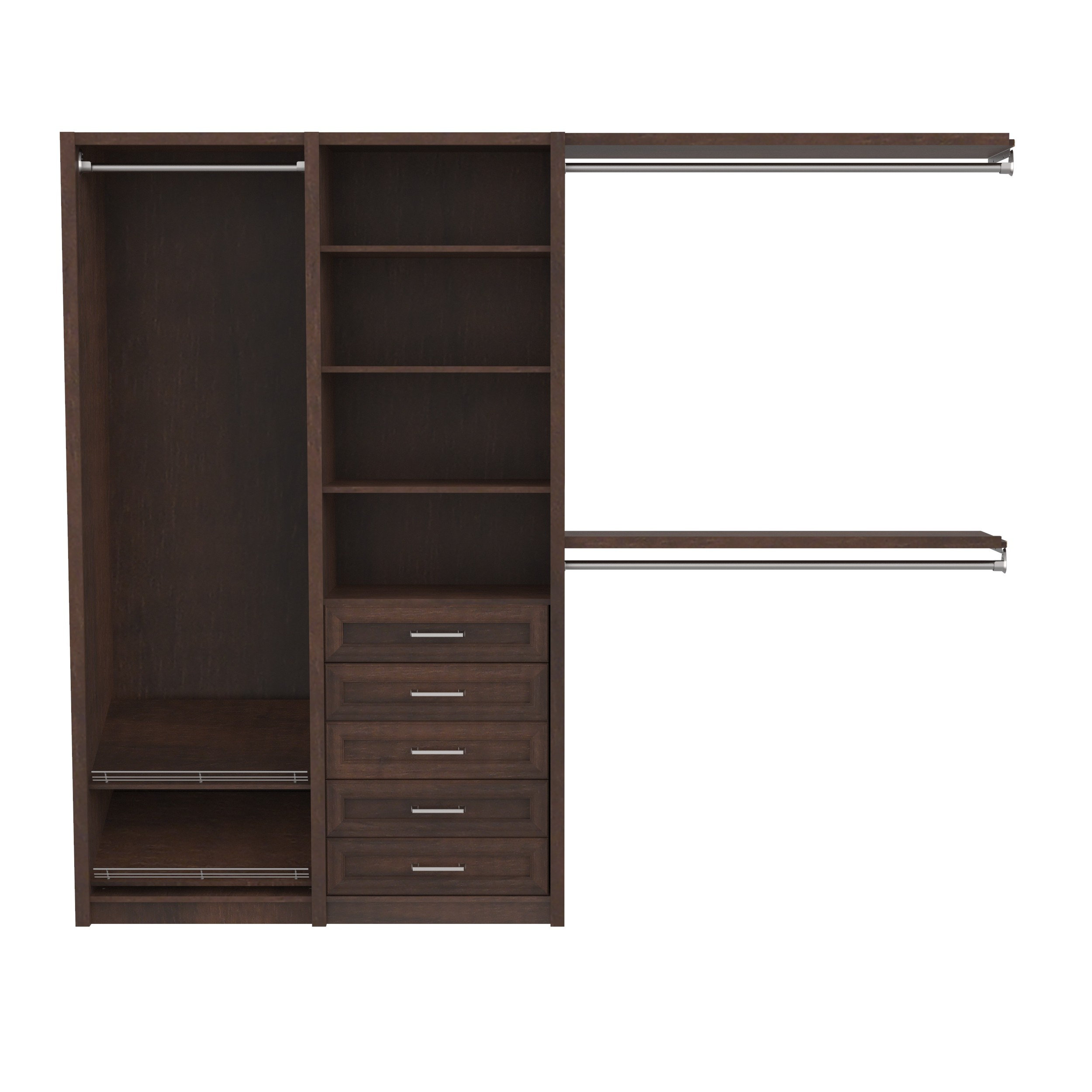 ClosetMaid SpaceCreations 64" W - 99" W Closet System Reach-In Sets ...