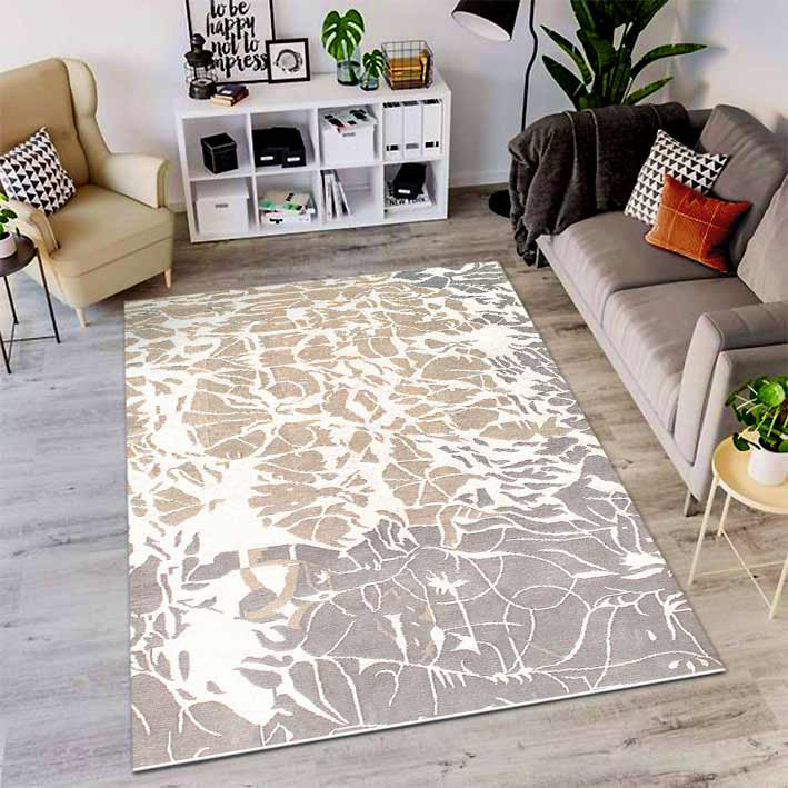 Pasargad NY Hand-Knotted Abstract Area Rug in Beige/Gray | Perigold