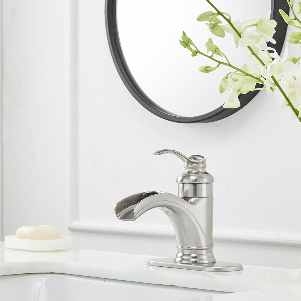 VIBRANTBATH Single Hole Faucet Single-handle Bathroom Faucet with Drain ...