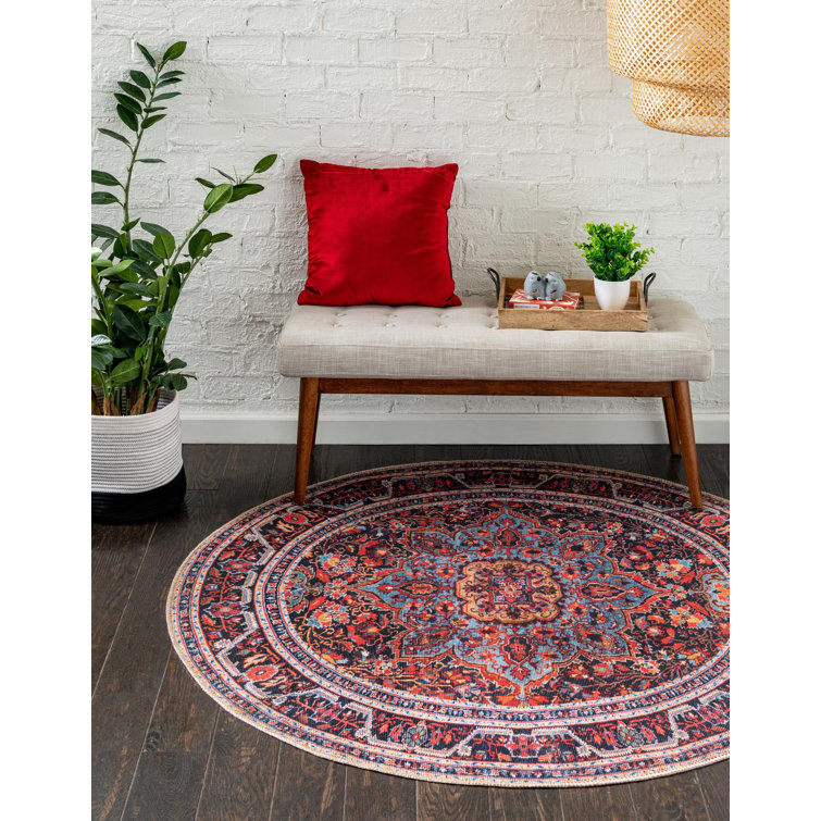 Bungalow Rose Gamero Chenille Burgundy Rug & Reviews | Wayfair