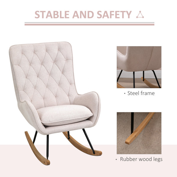 George Oliver Davio Upholstered Rocking Chair & Reviews | Wayfair