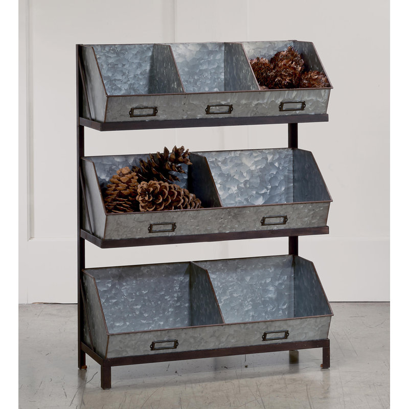 17 Stories Industrial Metal Bin Organizer/Display & Reviews | Wayfair