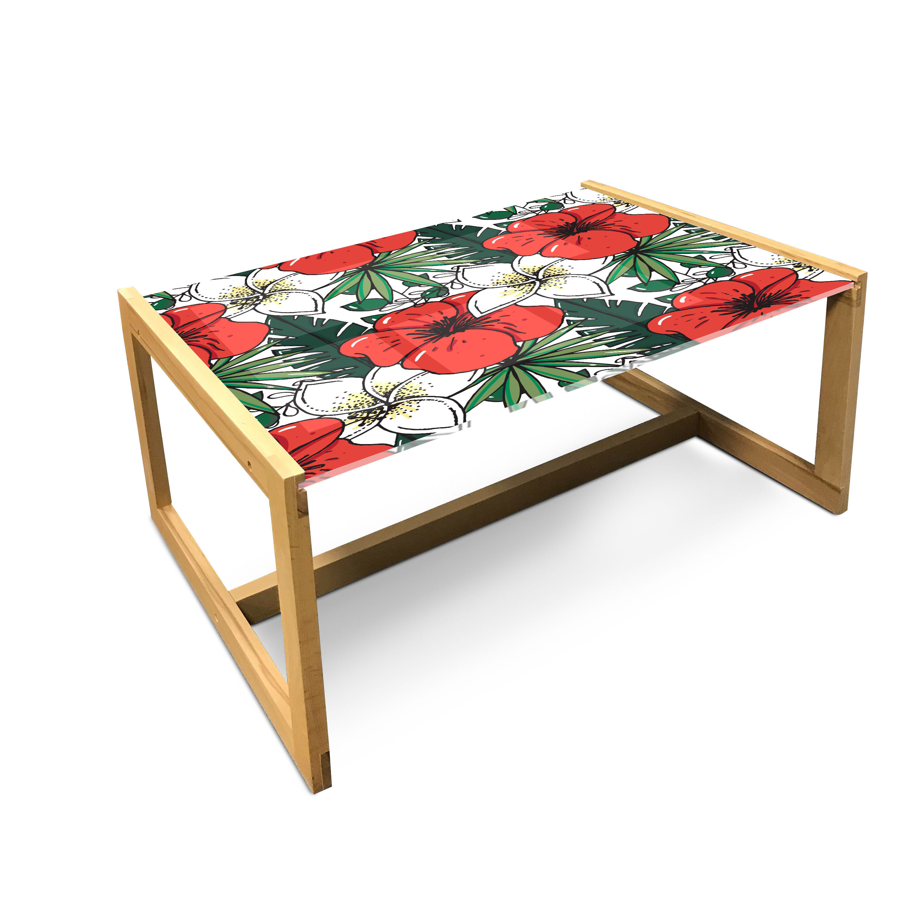 East Urban Home Aloha Coffee Table, Graphic Image Of Endemic Blossoming ...