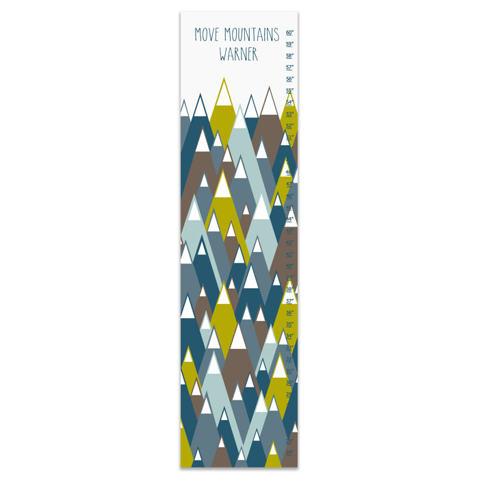 Harriet Bee Credle Move Mountains Canvas Personalized Growth Chart ...
