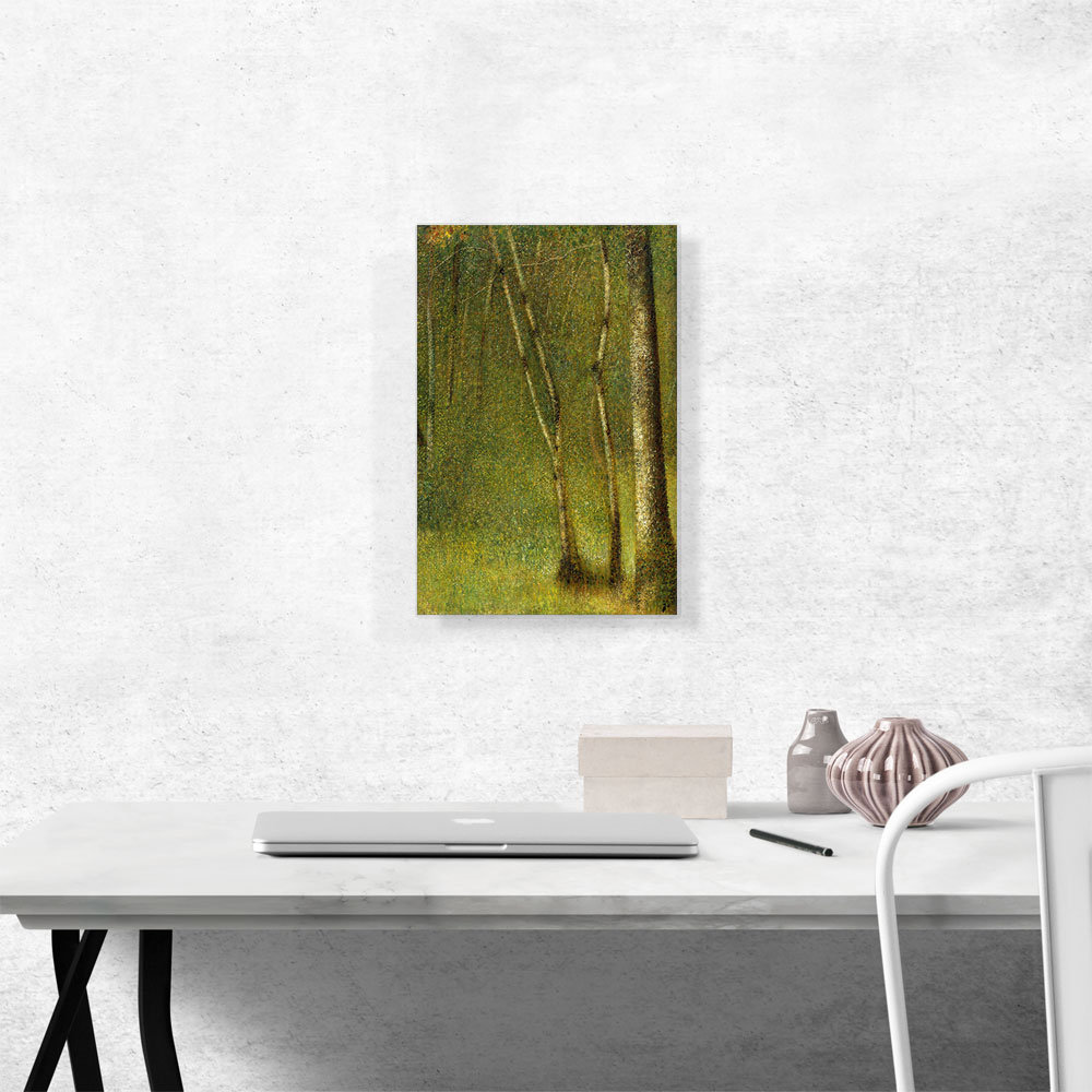ARTCANVAS The Forest At Pontaubert 1881 On Canvas by Georges Seurat ...