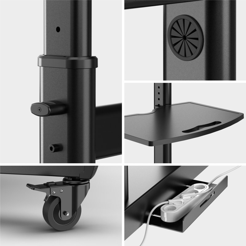 ONKRON Portable TV Stand for 50-90 Inch Flat/ Curved TVs up to 220 lbs ...