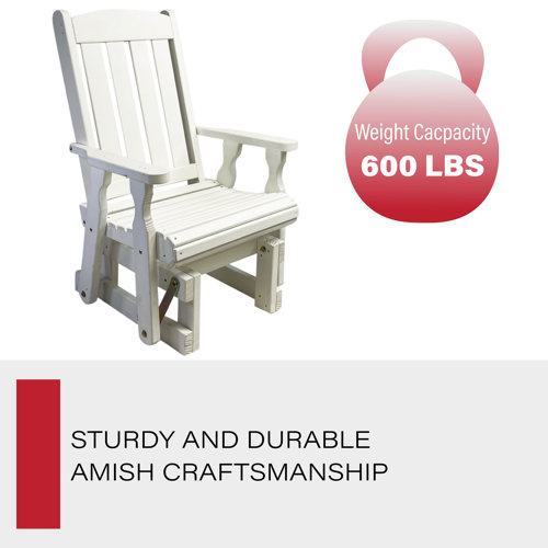 Amish Casual Heavy Duty 600 Lb High Back Mission Treated Glider Chair ...