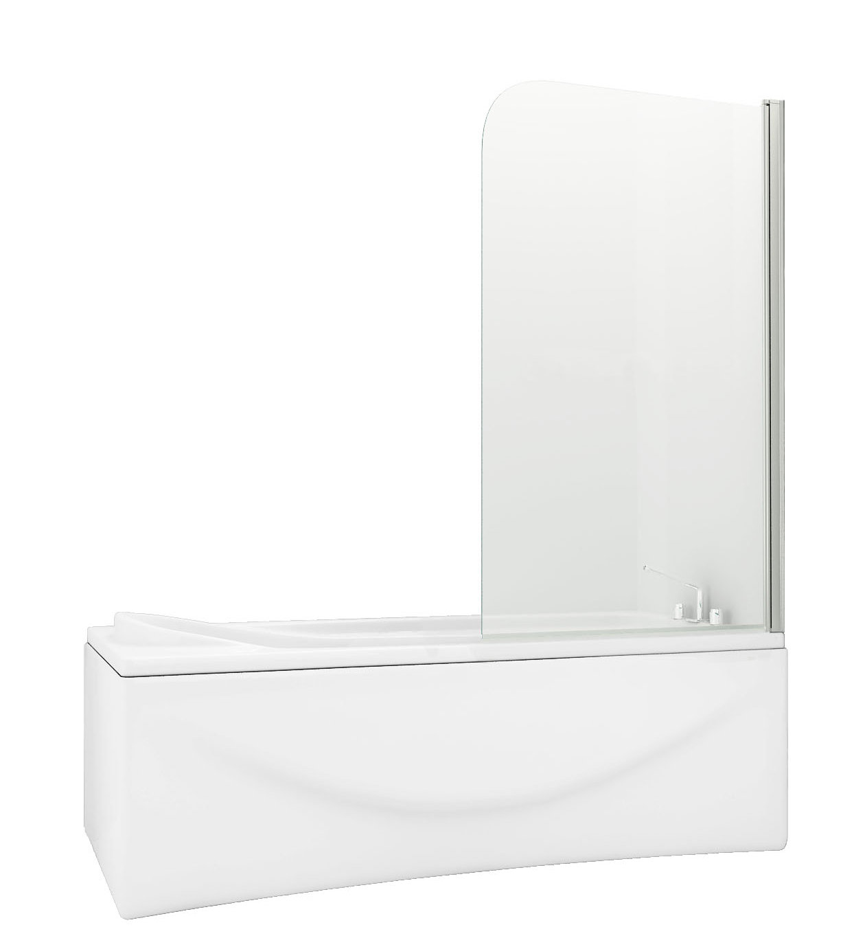 Belfry Bathroom Jasmine Curved Glass Pivot Bath Screen | Wayfair.co.uk