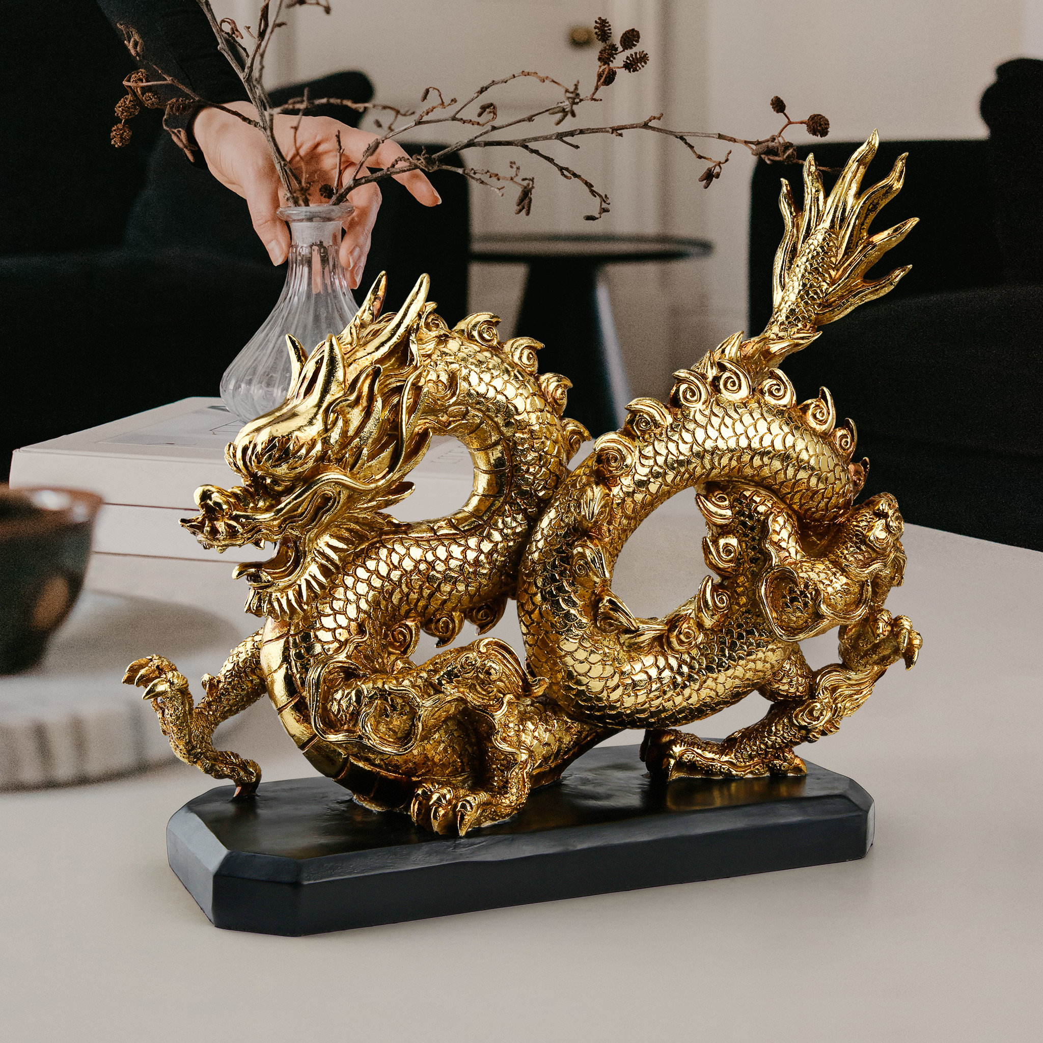 Design Toscano Emperors Golden Dragon Figurine | Wayfair