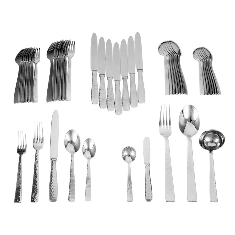 Ricci Argentieri Martello Stainless Steel Flatware Set - Service for 8 ...