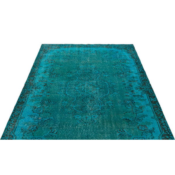 Blue Elephant Hand Knotted Turquoise Rug | Wayfair.co.uk