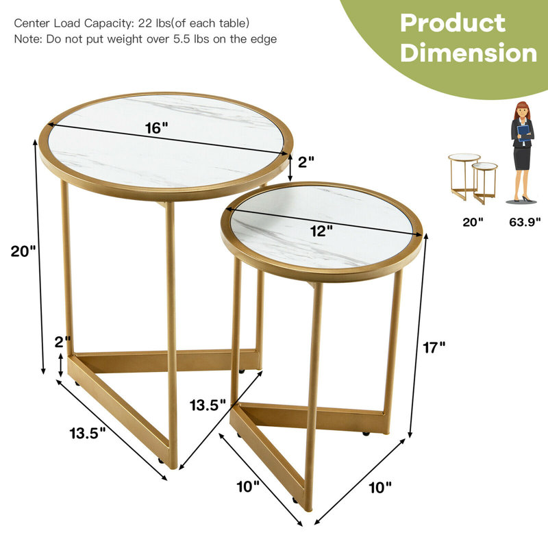 Willa Arlo Interiors Rennick 20'' Tall Frame Nesting Tables & Reviews ...
