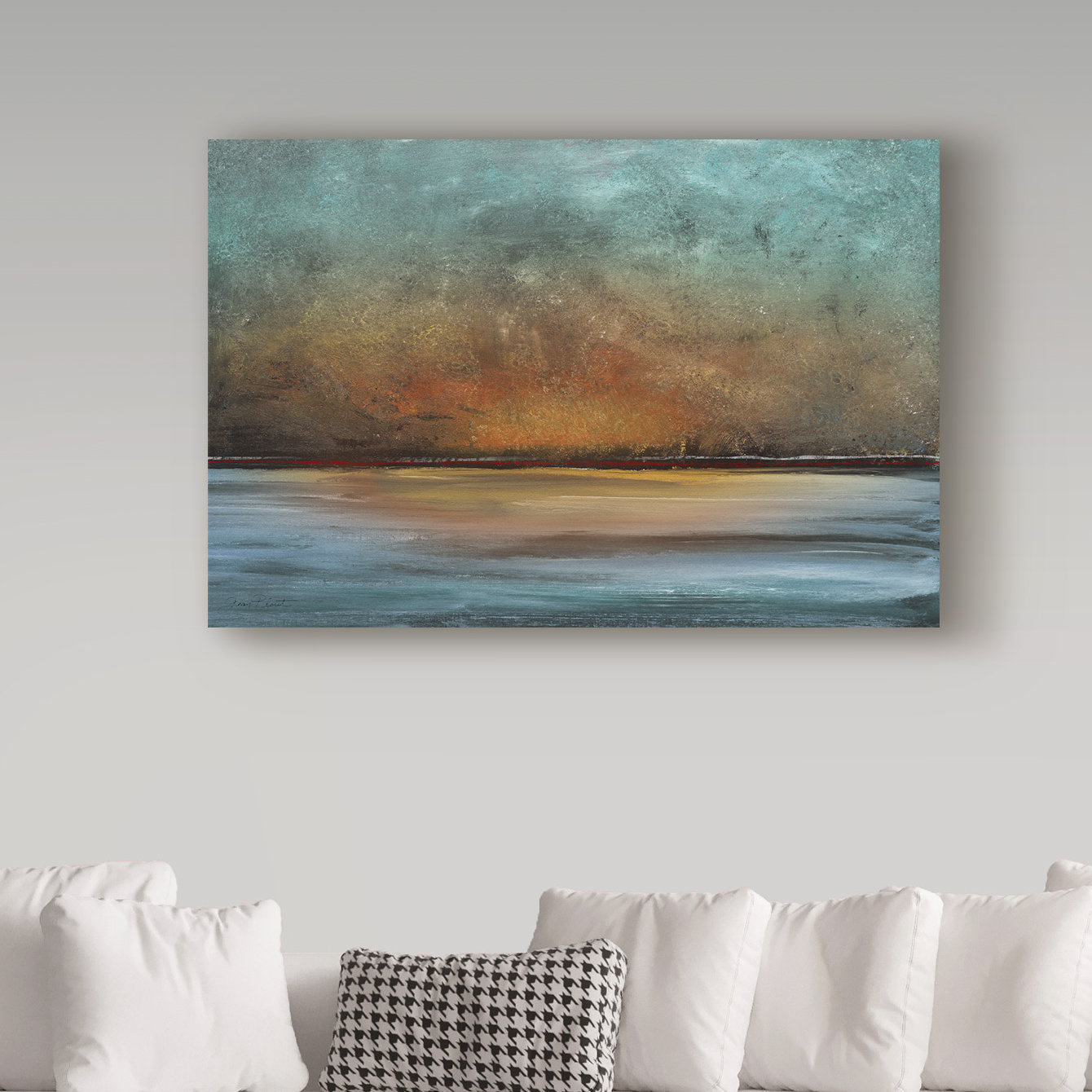 Trademark Art Jean Plout Soothing Sunset Landscape by Jean Plout ...