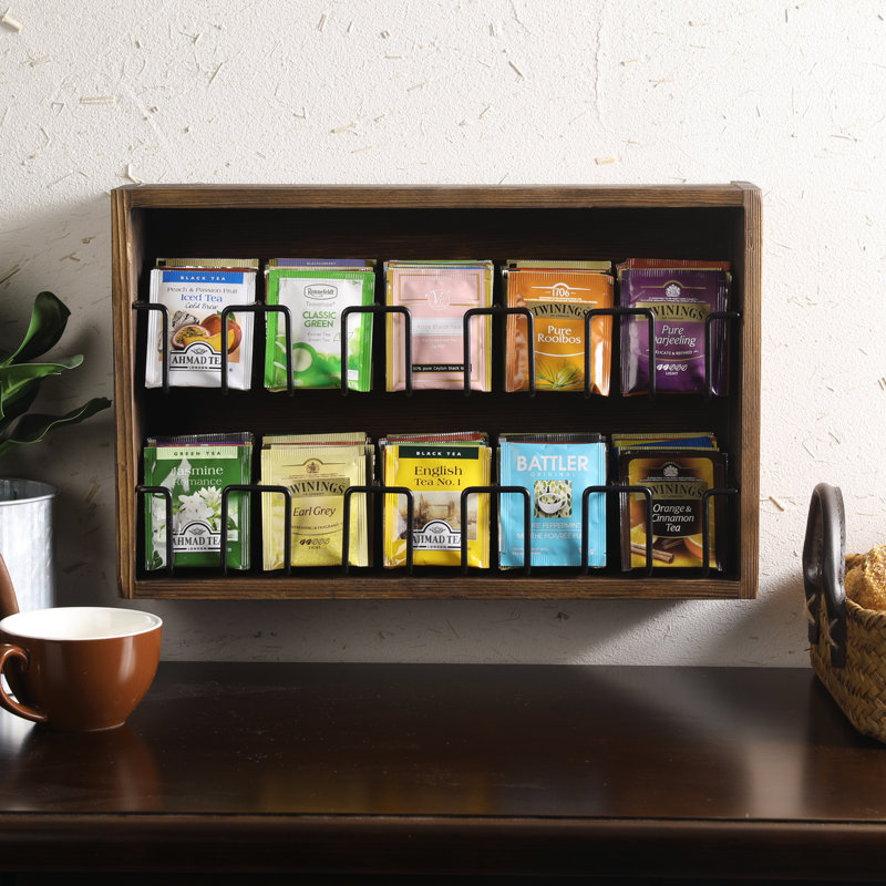 MyGift 10 Compartment Wood Tea Box Organizer | Wayfair