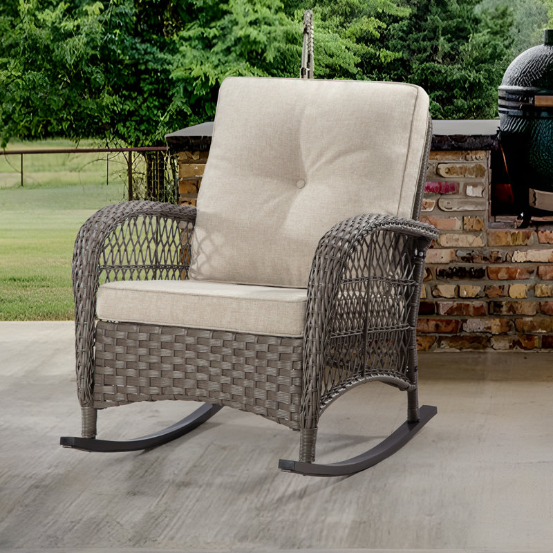 Bay Isle Home Fremantle Wicker Outdoor Rocking Chair | Wayfair