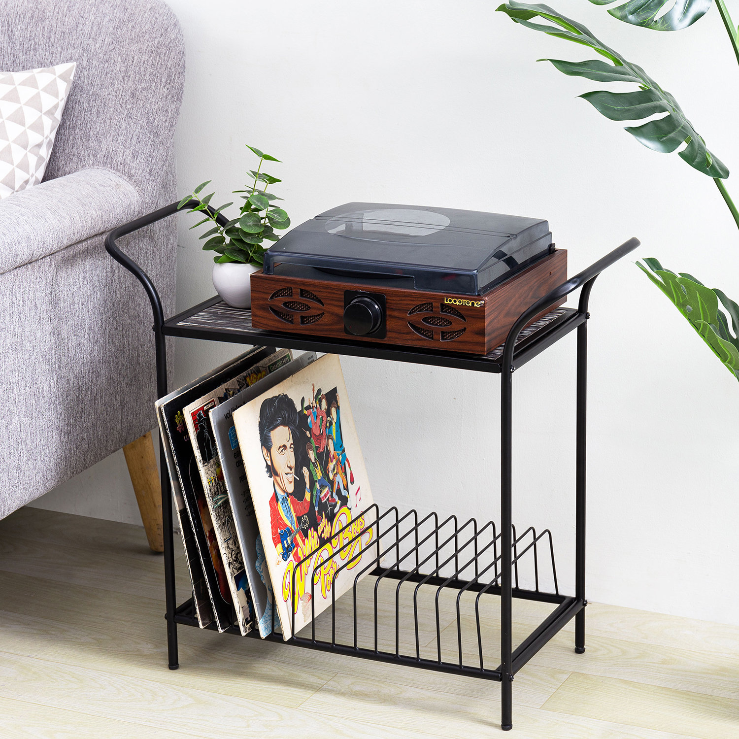 17 Stories Standing Media Shelves Cabinet Rack Vinyl Storage - Wayfair ...