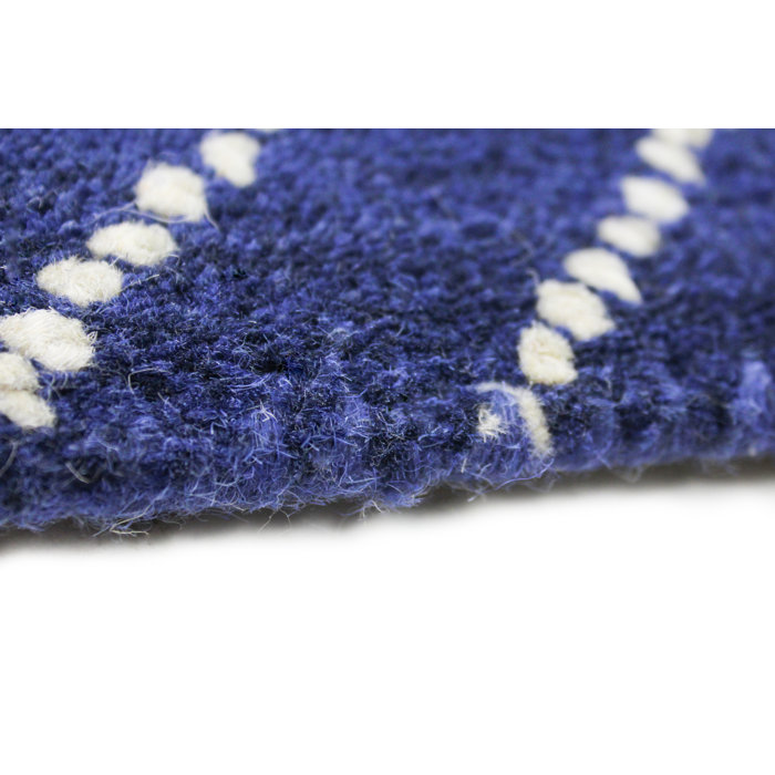 Mercury Row® Utsey Handmade Hand-Tufted Wool Navy Rug & Reviews | Wayfair