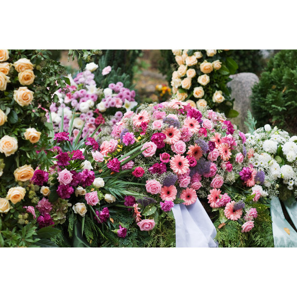 Hokku Designs Flowers On Grave by - Wrapped Canvas Photograph | Wayfair