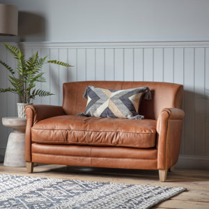 Union Rustic Phillipston 2 Seater Leather Sofa | Wayfair.co.uk