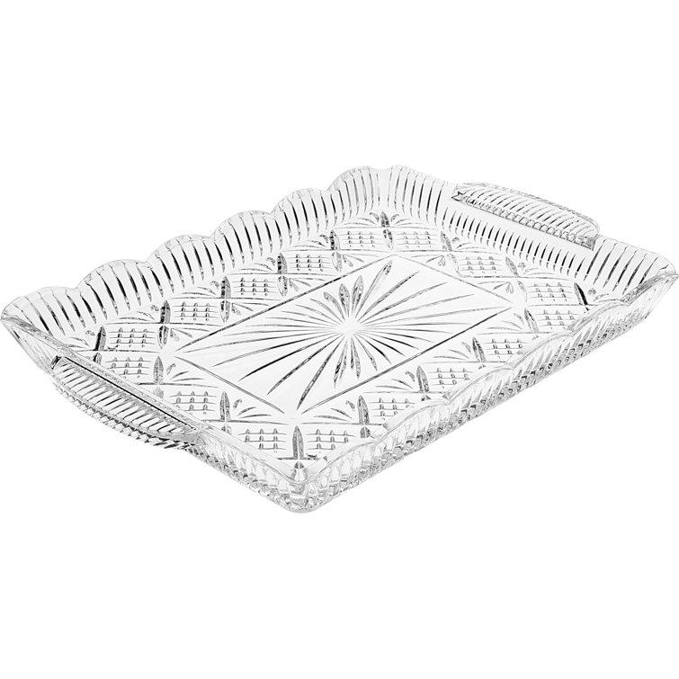 Godinger Silver Art Co Dublin Crystal Scalloped Serving Tray | Wayfair