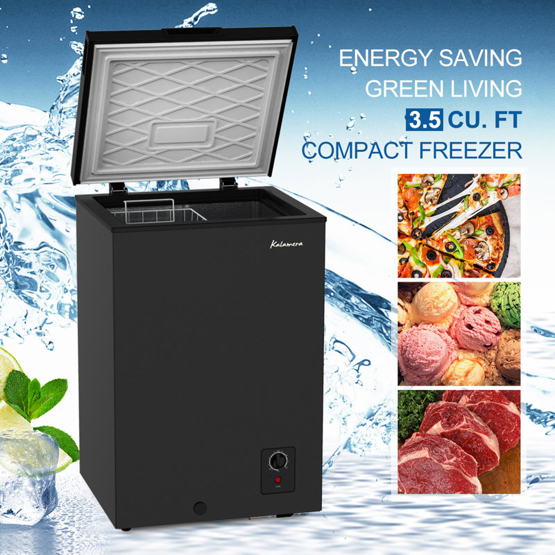 Kalamera 3.5 Cubic Feet cu. ft. Garage Ready Chest Freezer with ...