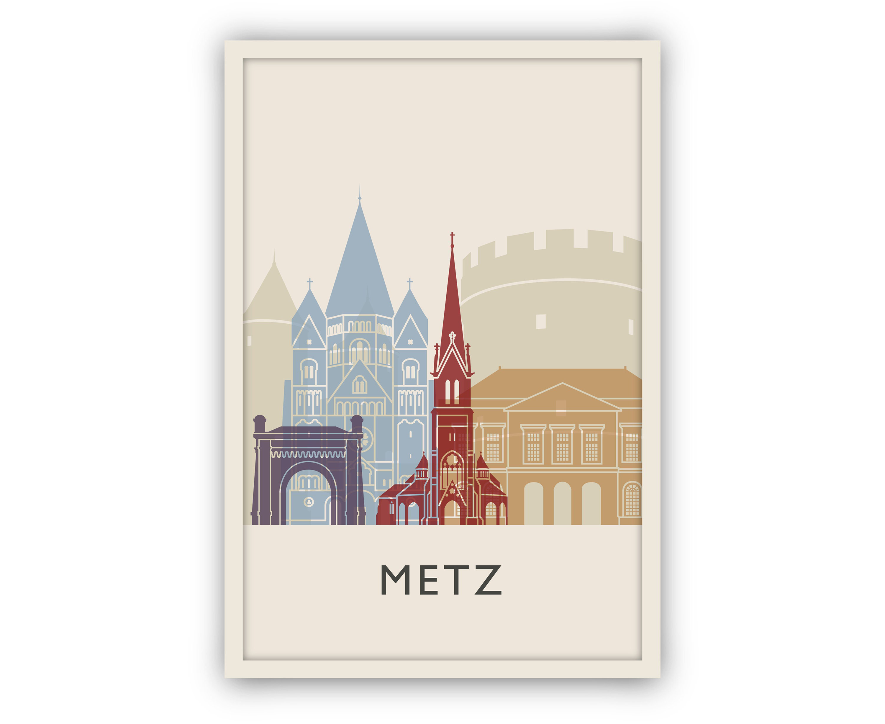 Ebern Designs Metz Illustration Poster World Cities on | Wayfair