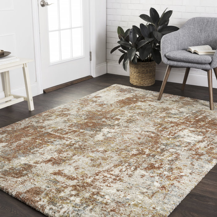 Williston Forge Gilchrist Orange/Brown Rug & Reviews | Wayfair