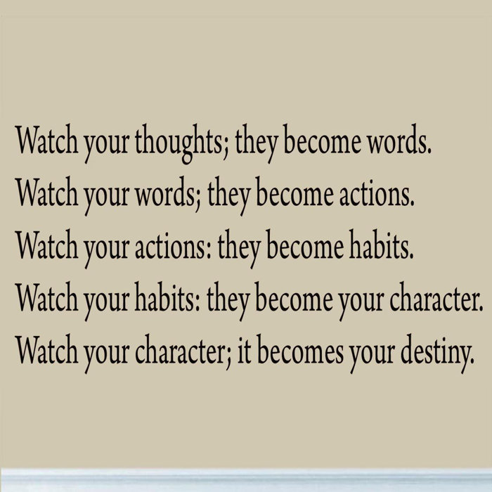 Winston Porter Forelli Watch Your Thoughts Quote Wall Decal & Reviews ...