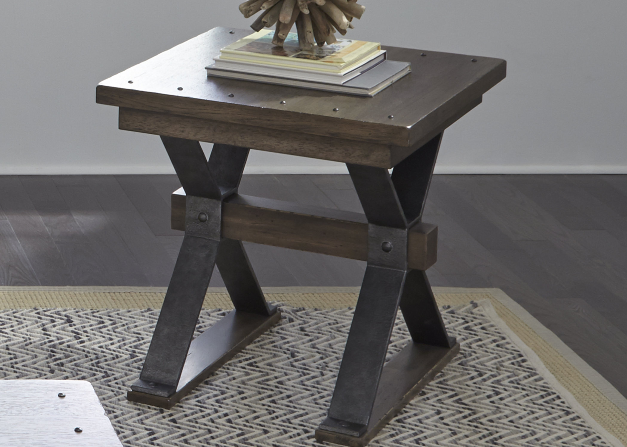 Greyleigh™ Millville 24'' Tall Cross Legs End Table & Reviews | Wayfair