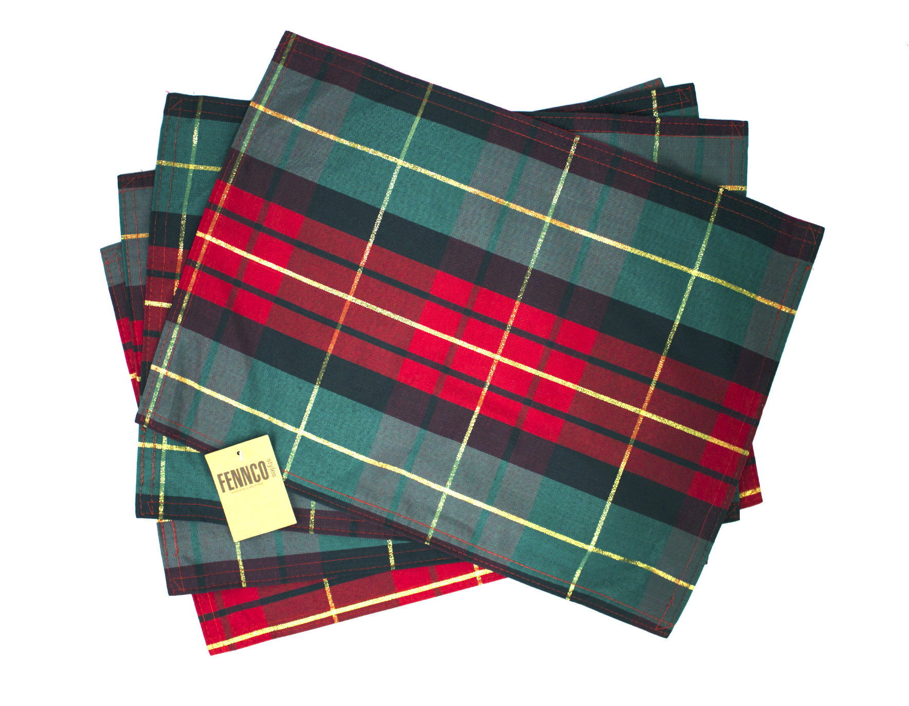 Fennco Styles Plaid Christmas Dining Linen Set | Wayfair