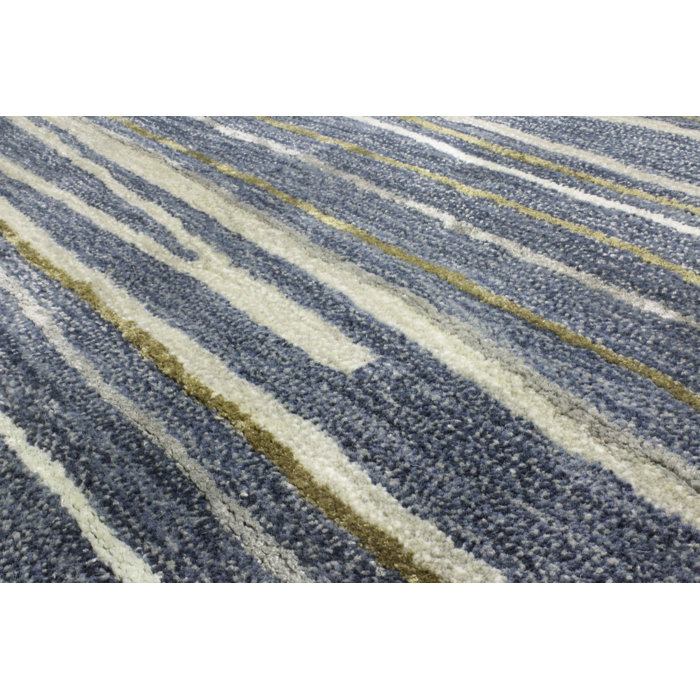 Dovecove Aitkin Handmade Azure Rug & Reviews | Wayfair