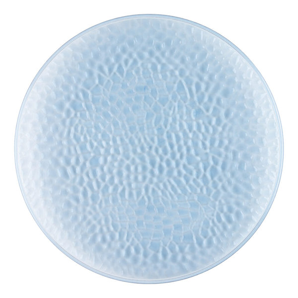 Ecoquality 13 Inch Round Hammered Translucent Blue Plates 16 Guests ...