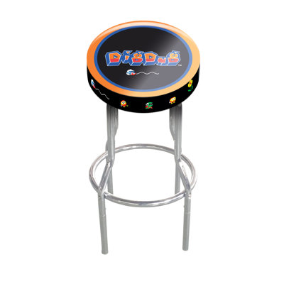 Arcade1up Dig Dug Adjustable Height Bar and Arcade Stool | Wayfair