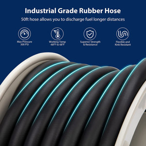 Domccy® Fuel Hose Reel 1" x 50' Spring Driven Retractable Diesel Hose ...